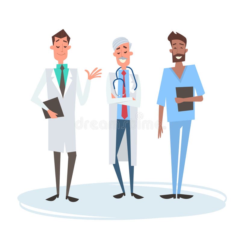 Group Medial Doctors Man Team Clinics Hospital Stock Vector ...