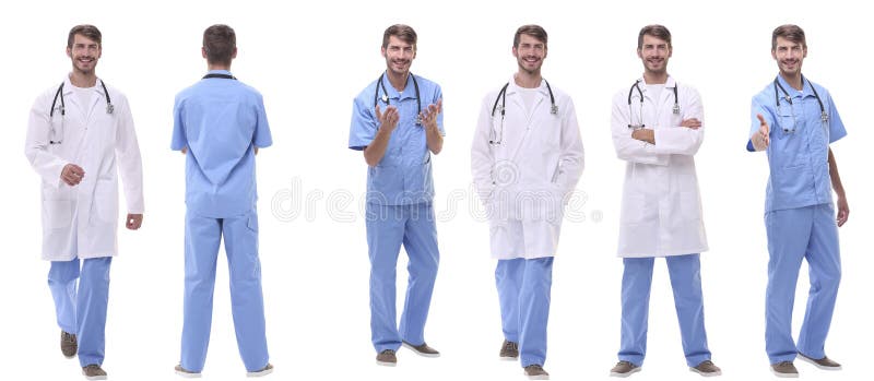 Group of Medical Doctors Standing in a Row Stock Image - Image of ...