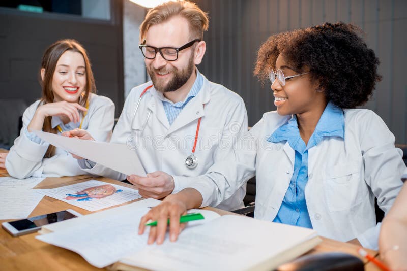 Group of Medical Students in the Classroom Stock Image - Image of ...