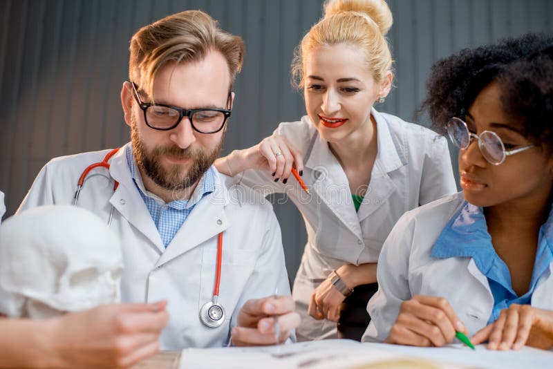 Group of Medical Students in the Classroom Stock Photo - Image of ...