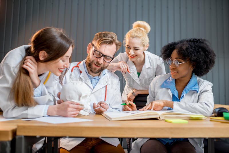 Group of Medical Students in the Classroom Stock Photo - Image of adult ...