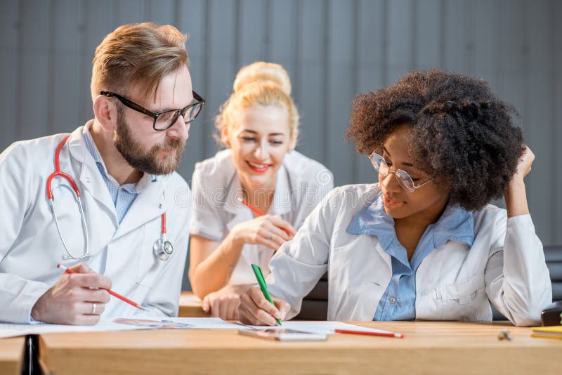 Group of Medical Students in the Classroom Stock Photo - Image of ...