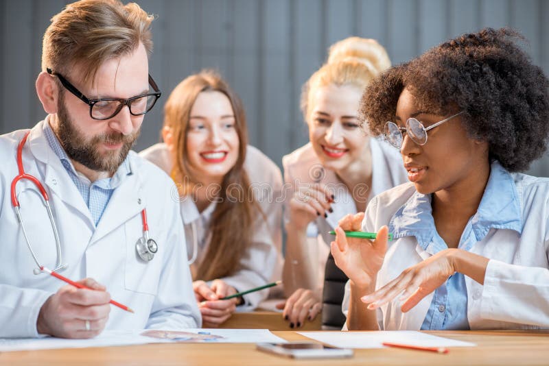 Group of Medical Students in the Classroom Stock Photo - Image of group ...
