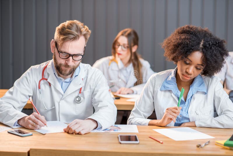 Group of Medical Students in the Classroom Stock Photo - Image of ...