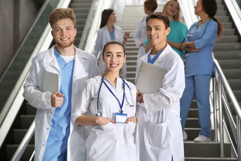 Group of Medical Students in College Stock Image - Image of people ...