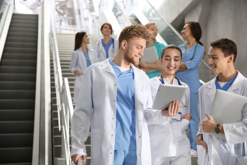 Group of Medical Students in College Stock Photo - Image of african ...