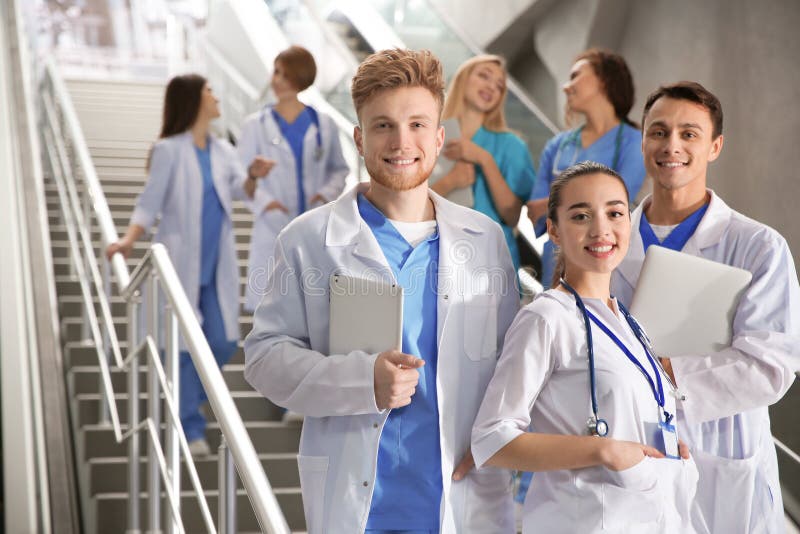 Group of Medical Students in College Stock Image - Image of lecture ...