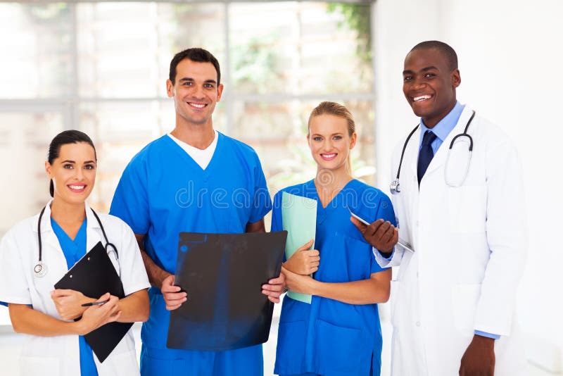 Group medical workers stock photo. Image of girls, afro - 29133124