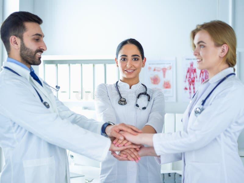Group of Medical Workers Portrait in Hospital Stock Image - Image of ...