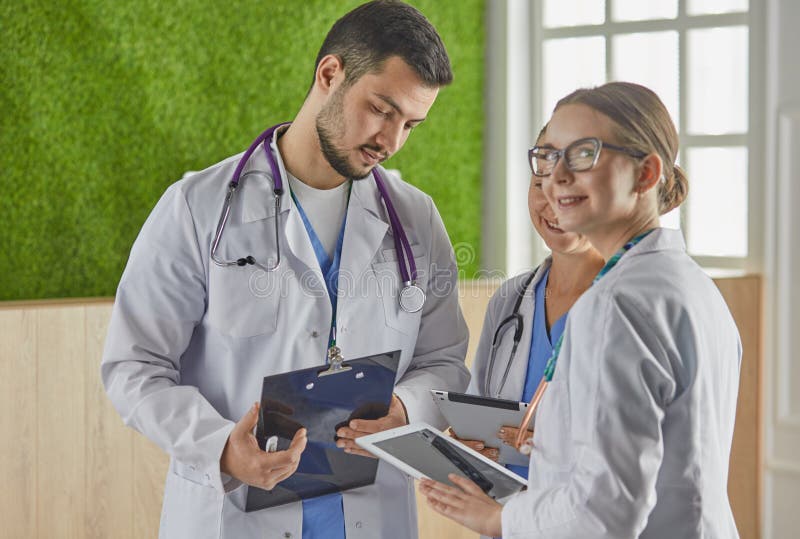 Group of Medical Workers Portrait in Hospital Stock Image - Image of ...