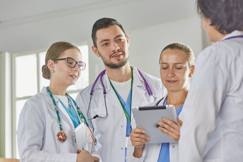 Group of Medical Workers Portrait in Hospital Stock Photo - Image of ...
