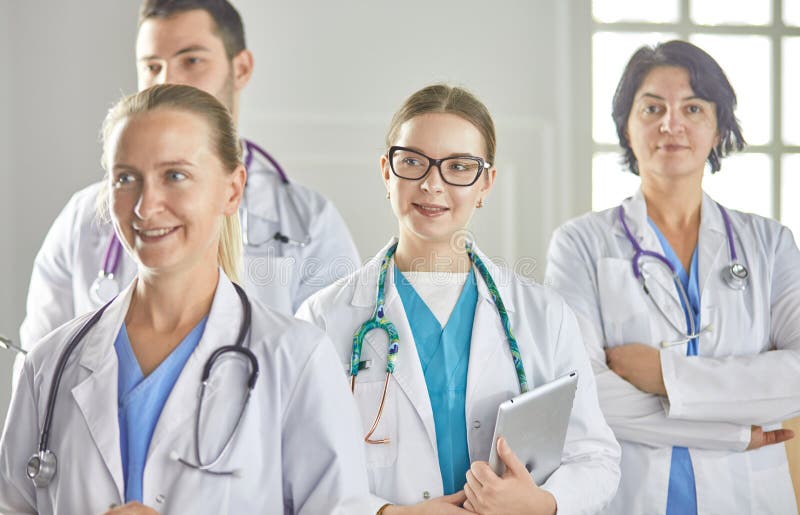 Group of Medical Workers Portrait in Hospital Stock Image - Image of ...