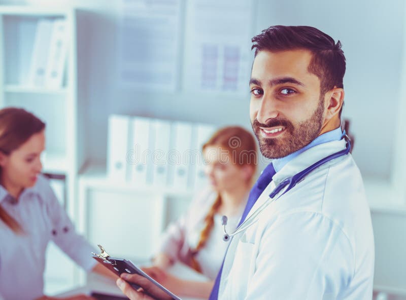 Group of Medical Workers Portrait in Hospital Stock Image - Image of ...