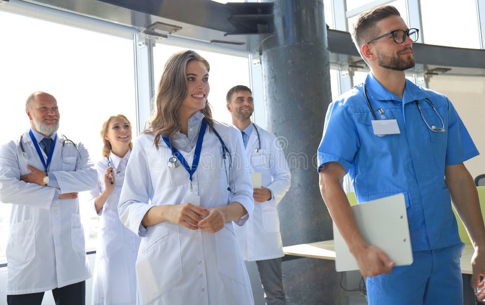 Group of Medicine Doctors Talking during Conference Stock Image - Image ...