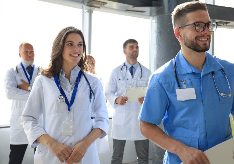 Group of Medicine Doctors Talking during Conference Stock Image - Image ...
