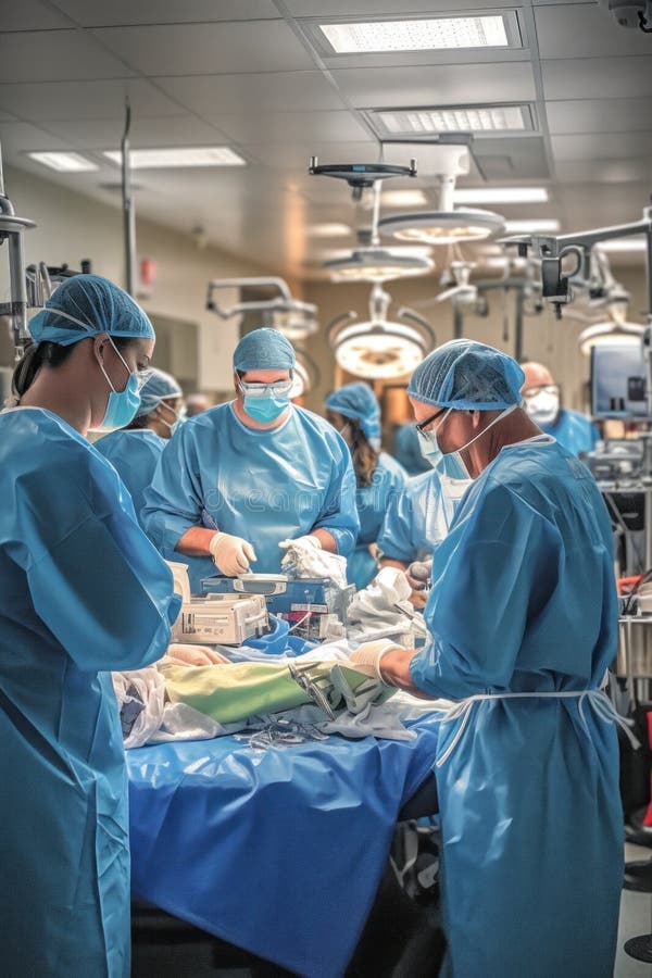 A Group of Medics in Scrub Suits Preparing To Perform Surgery ...