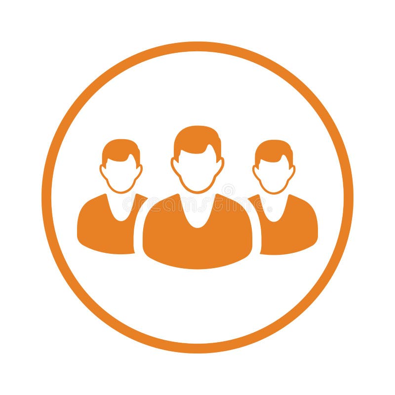Group, Meeting, Team Icon. Orange Color Vector EPS Stock Vector ...