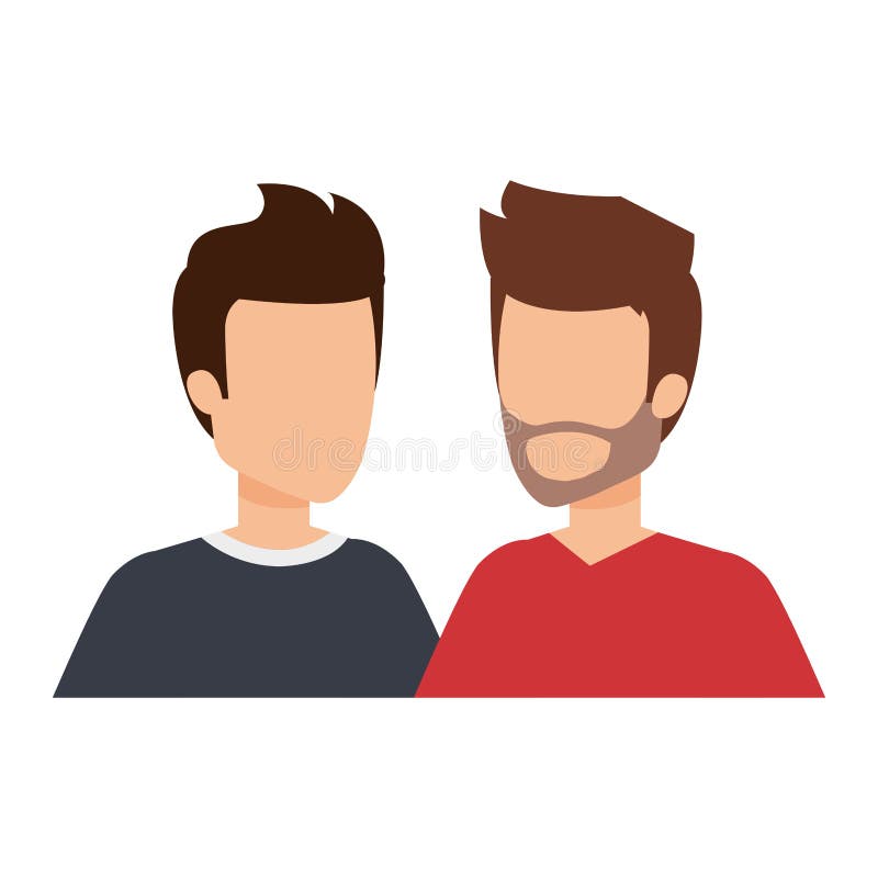 Group of Men Avatars Characters Stock Vector - Illustration of audience ...