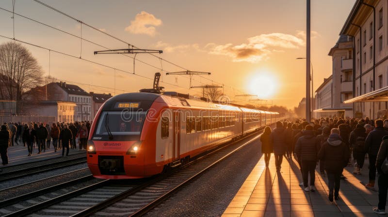 Group of Men Boarding a Train with Online Tickets and Going through the ...