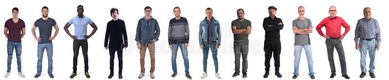 Group of Mixed People on White Stock Image - Image of people, african ...