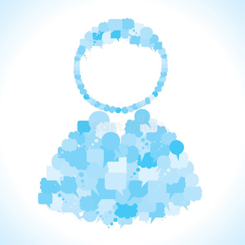 Group of Message Bubble Make User Shape Stock Vector - Illustration of ...