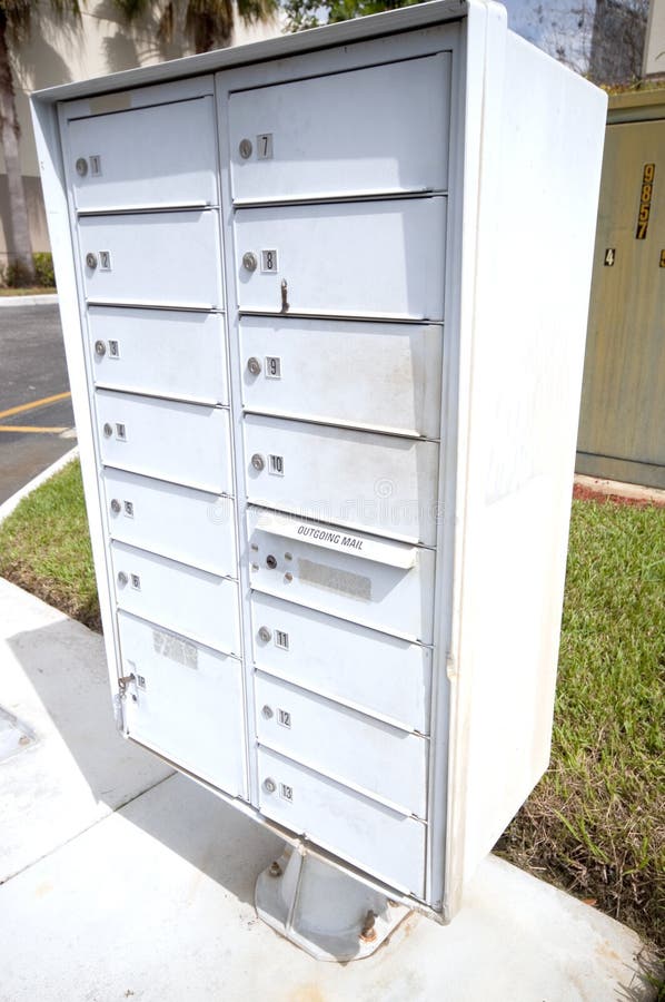 Group of Mailboxes stock image. Image of outdoors, district - 36153619
