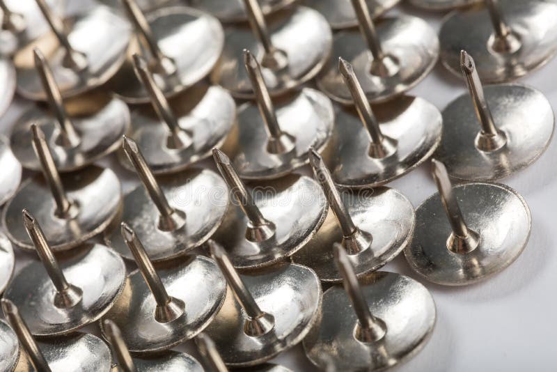 Metal Thumb Tacks stock photo. Image of isolated, thumbtacks - 125402420