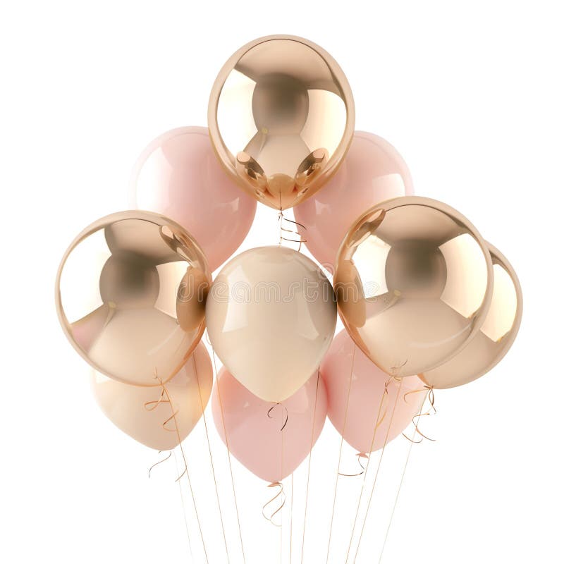 Group of Metallic Balloons stock image. Illustration of metallic ...