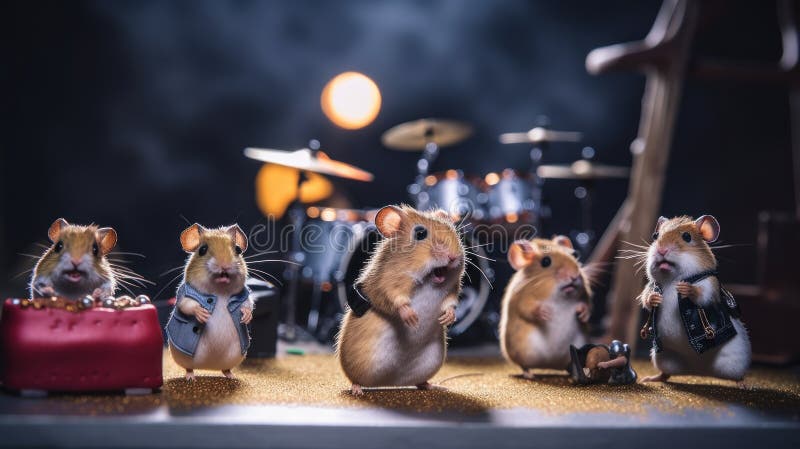A Group of Mice Standing Next To Each Other. Generative AI Image. Stock ...