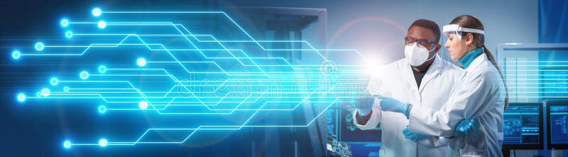 Group of Microelectronic Engineers Discussing in a Modern ...