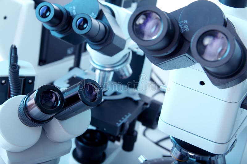 Many microscopes stock photo. Image of forensic, macro - 30273776