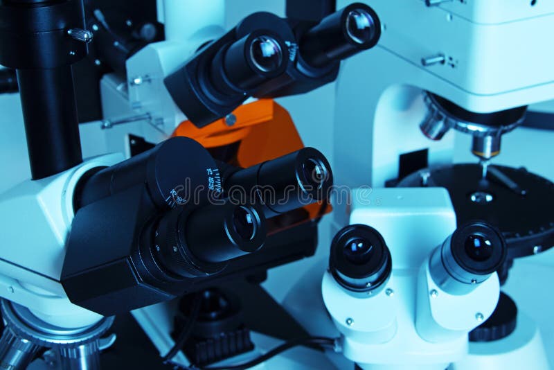 Many microscopes stock photo. Image of forensic, macro - 30273776