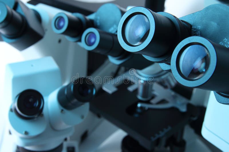Group of Microscopes stock photo. Image of discovery - 179764144