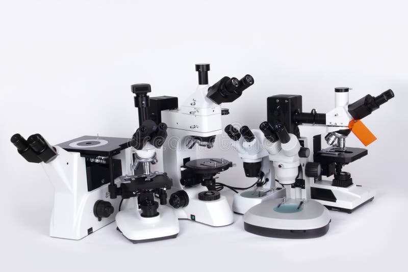 Group of Microscopes stock photo. Image of lens, microscope - 179764154