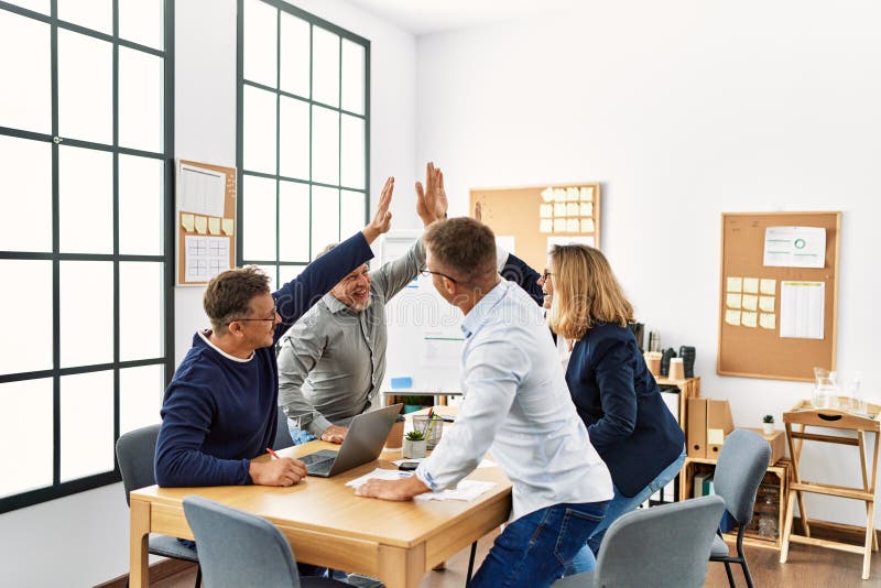 Workers High Up on Scaffolding Stock Photo - Image of outline, danger ...