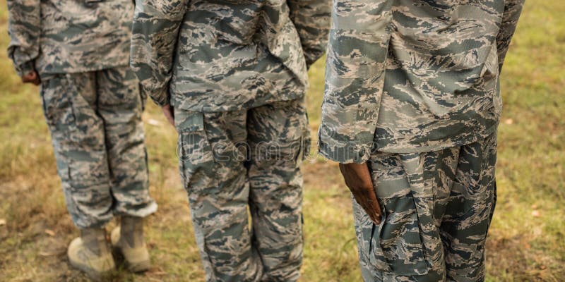 Group of Military Soldiers Standing in Line Stock Image - Image of ...