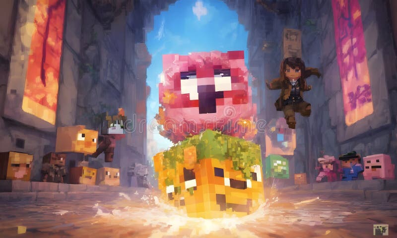 Minecraft Cartoon Man Studying Stock Photos - Free & Royalty-Free Stock ...