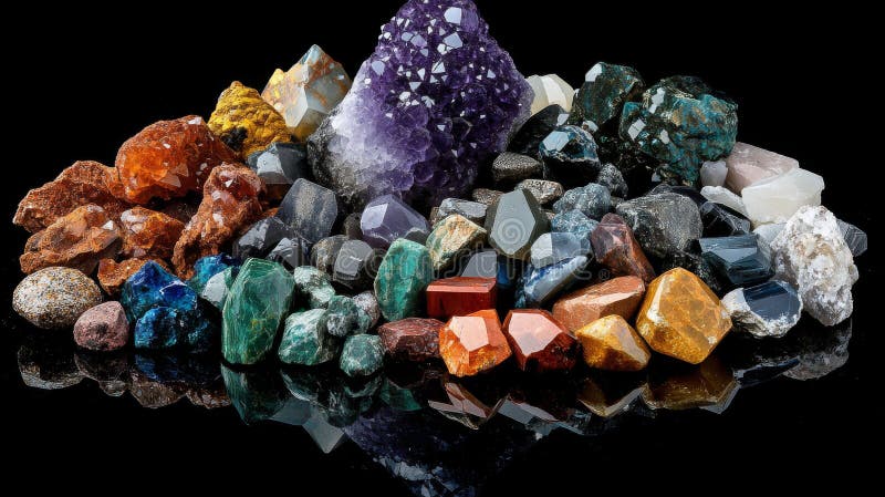 A Group of Minerals from a Rare Earth Mine, Laid Out in a Small Mound ...