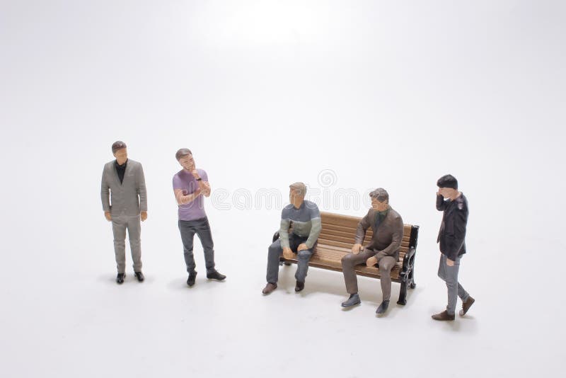 A Group Mini Business Figure on Meeting Stock Photo - Image of business ...