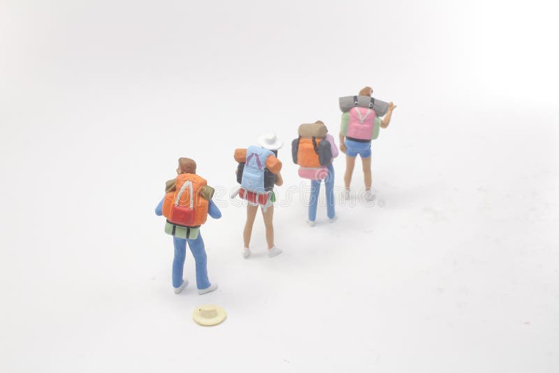 A Group Mini People Figure Standing on Stock Photo - Image of guide ...