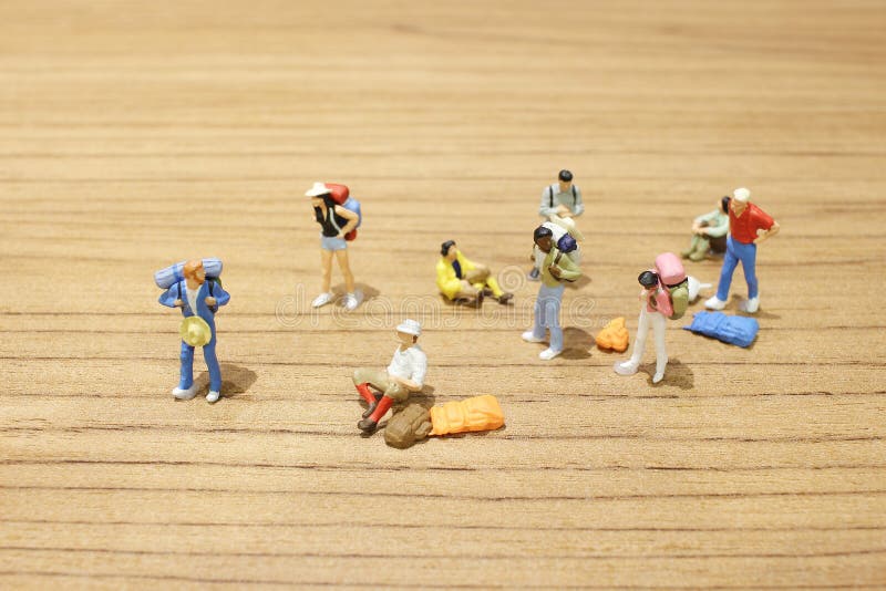 Group Mini Traveler Figures with Luggages Stock Photo - Image of ...