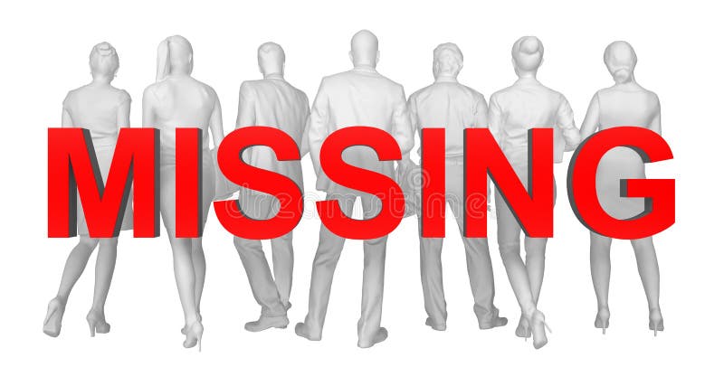 Group of Missing People Concept Stock Illustration - Illustration of ...