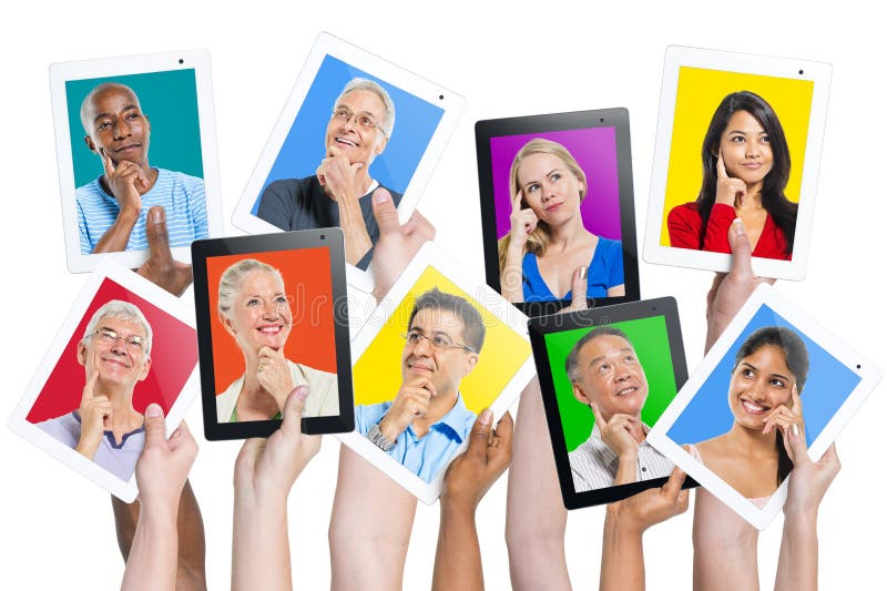 Group of Mixed Aged People Thinking Stock Image - Image of human ...
