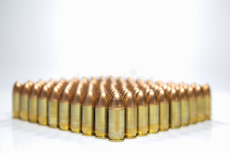 Group of 9 mm bullet stock image. Image of group, full - 78900575
