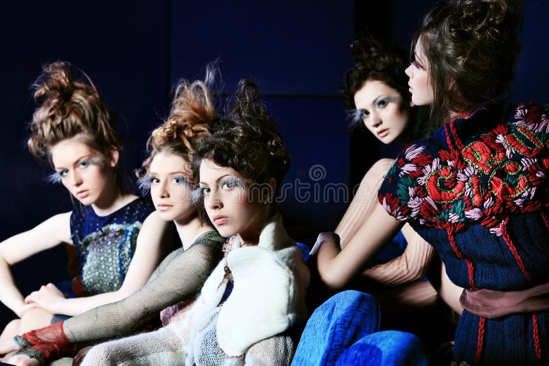 Group of models stock image. Image of posing, decoration - 15022191
