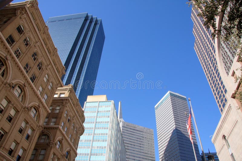 Old Red Church in Downtown of Dallas Stock Image - Image of blue ...