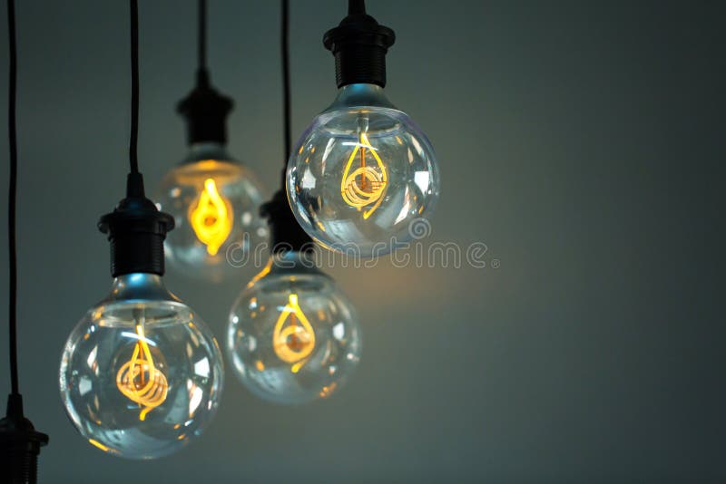 Group of modern lamps stock photo. Image of giant, chandelier - 105346080