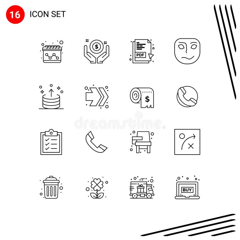 16 Creative Icons Modern Signs and Symbols of Ui, Direction, Pdf ...
