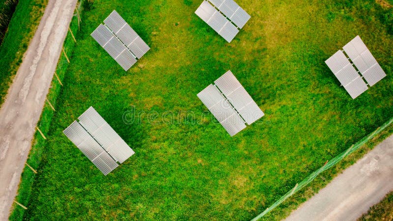 Group of Modern Solar Panels Oriented To the Sun Stock Image - Image of ...