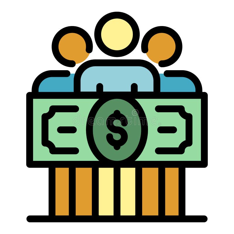 Group Money Allowance Icon Color Outline Vector Stock Vector ...